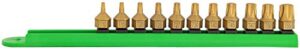 mayhew tools 16003 titanium-coated low-profile dual drive set, torx, 11-piece