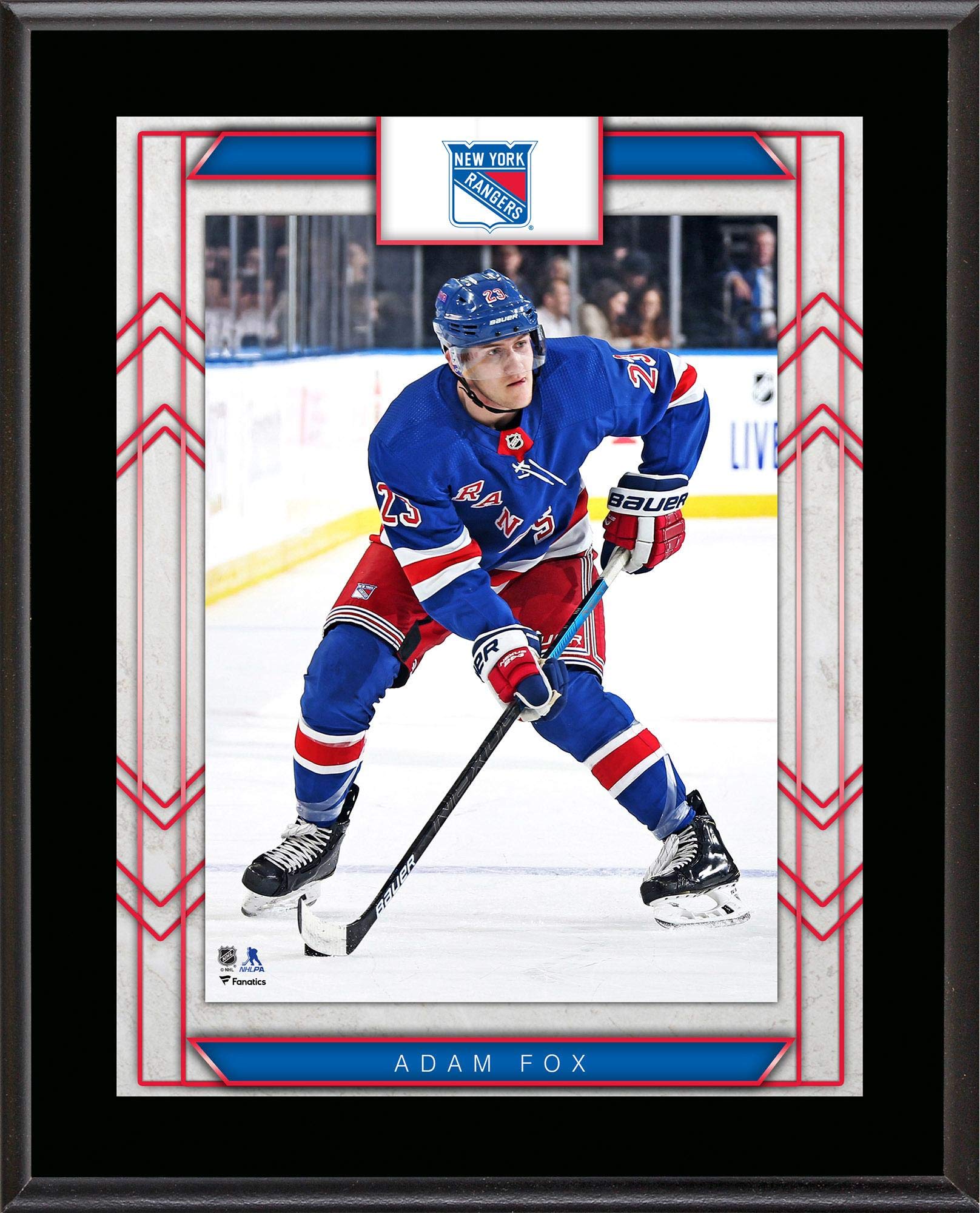 Adam Fox New York Rangers 10.5" x 13" Sublimated Player Plaque - NHL Player Plaques and Collages