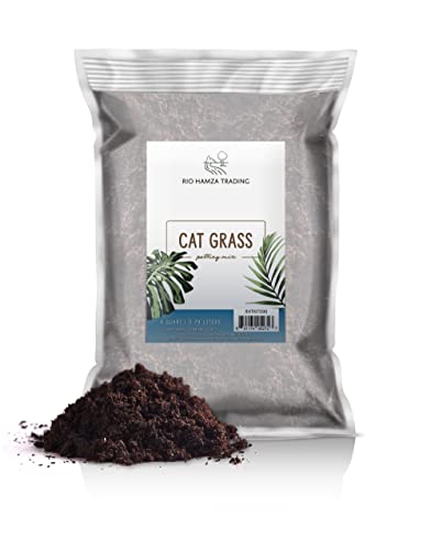 Cat Grass Growing Soil, Soil for Starting and Growing Cat Grass, Loose Coconut Coir for Growing Cat Grass- 4qt