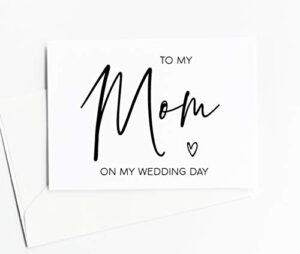 to my mom on my wedding day card for brides mother of the groom keepsake gift