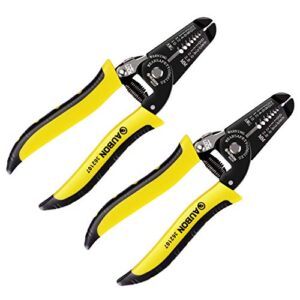 zuzuan 2-pack 10-22 awg wire stripper, wire cutter, gauge stripper, wire stripping tool and multifunctional hand tool，professional handle design and refined craftsmanship.