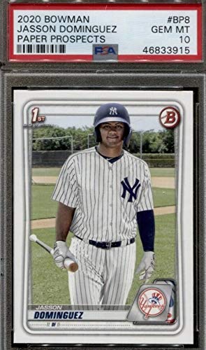 2020 Bowman Paper Prospects - Jasson Dominguez - New York Yankees Baseball Rookie Card - Graded PSA 10 GEM MINT - RC Card #BP8