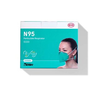 byd care n95 respirator, 20 pack with individual wrap, breathable & comfortable foldable safety mask with head strap for tight fit