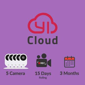 yi/kami cloud plan 3 month, 5 camera, 15d rolling storage service [pc/mac online code]