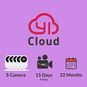 yi/kami cloud plan 12 month, 5 camera, 15d rolling storage service [pc/mac online code]