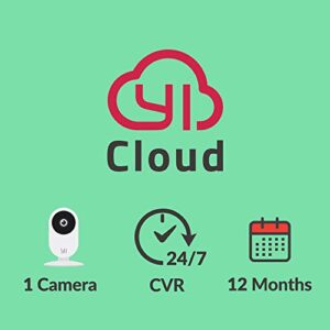 yi/kami cloud plan 12 month, 1 camera, cvr continuous storage service [pc/mac online code]