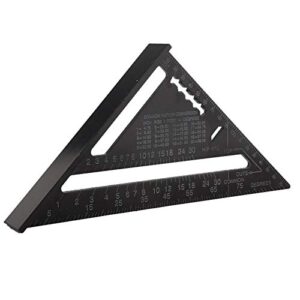 Aluminum Alloy Triangle Angle Protractor, 7 Inch Layout Tool, Layout Measurement Metric Ruler Tool(Metric)