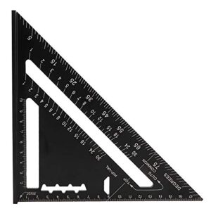 Aluminum Alloy Triangle Angle Protractor, 7 Inch Layout Tool, Layout Measurement Metric Ruler Tool(Metric)