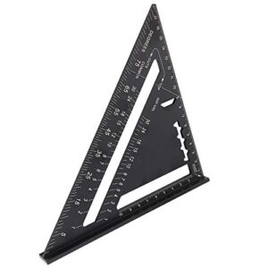 Aluminum Alloy Triangle Angle Protractor, 7 Inch Layout Tool, Layout Measurement Metric Ruler Tool(Metric)