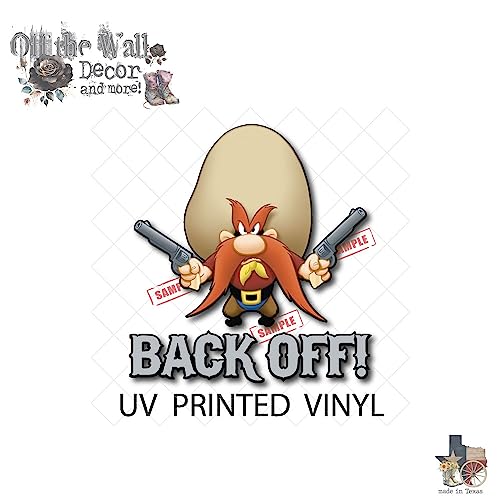 Back Off! | Suction Cup Safety Sign, UV Printed Vinyl and Layered Vinyl Decal | #YSAM