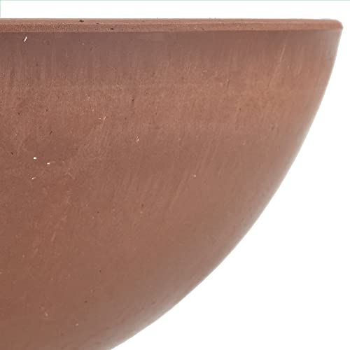 PSW Pot M25TC Collection Shallow Garden Bowl Low Planter for Succulents, Bonsai, Fairy Gardens, Herbs, 10-inch, Terra Cotta Color