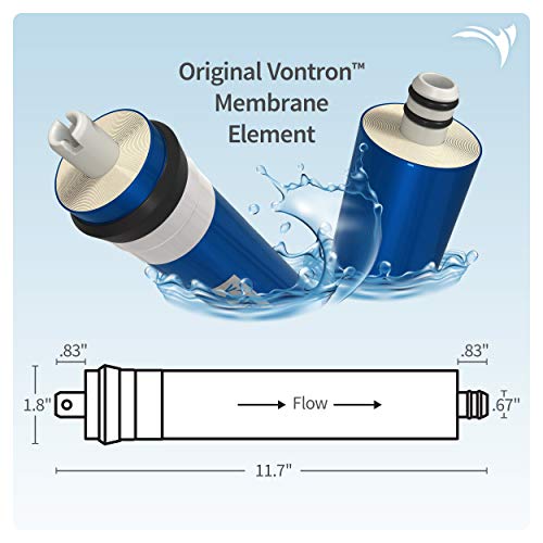 Vontron RO Membrane 50 GPD, Reverse Osmosis Water Filter Replacement Cartridge, 1.8"x11.7"