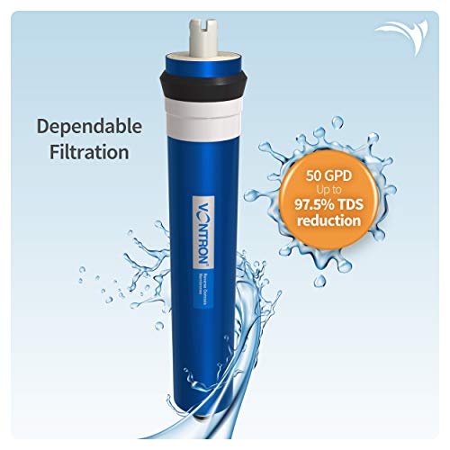 Vontron RO Membrane 50 GPD, Reverse Osmosis Water Filter Replacement Cartridge, 1.8"x11.7"