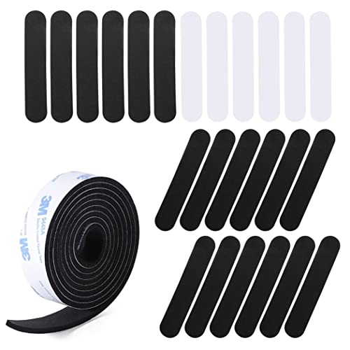 25 Pcs Hat Size Tape Self Adhesive, Hat Size Reducer High Density Foam Reducing Roll for Hats Caps Sweatband(Black and White)