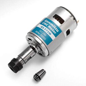 Genmitsu GS-775M 20000RPM 775 CNC Spindle Motor with 5mm ER11 Collet Set, CNC 3018 Upgraded Accessories, DC 24V, High Power, Noise Suppression, Electrical DC Motor for 3018 CNC Router Machine