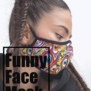 LUDRESS Funny Cotton Face Mask Yellow Washable Grimace Facial Cover Reusable Face Party Masquerade Genie Costume Accessories