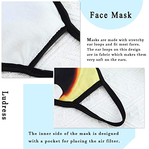 LUDRESS Funny Cotton Face Mask Yellow Washable Grimace Facial Cover Reusable Face Party Masquerade Genie Costume Accessories