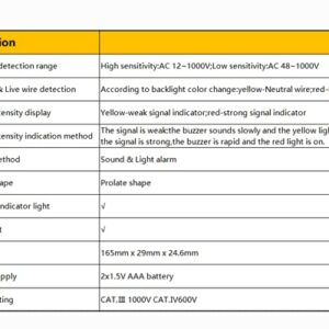 Non Contact Voltage Tester Pen, Electrical Tools Electrical Tester AC 12-1000V/48V-1000V, LED Flashlight, Buzzer Alarm for Live/Null Wire Tester Judgment, Wire Breakpoint Finder