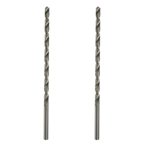 rannb twist drill bit straight shank for electrical drilling tool 7mm/0.28" bit dia 200mm/8" length - 2pcs