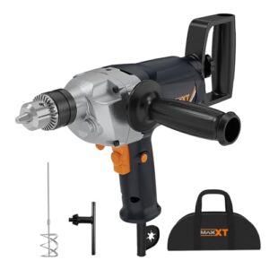 maxxt drill mixer set with spade handle 1/2 inch electric corded mixing drill machine 9a motor concrete mud mixer