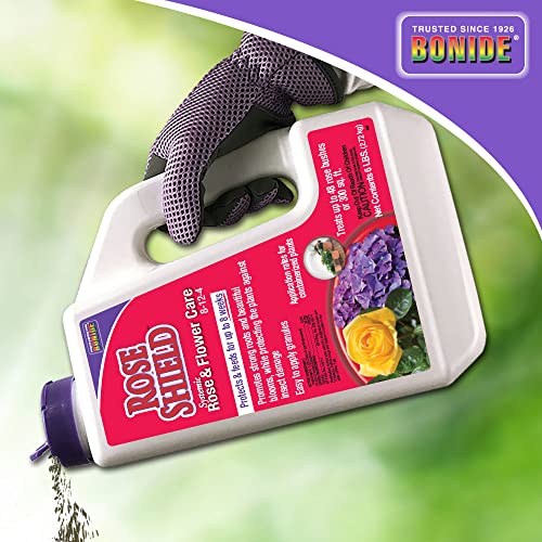 Bonide Rose Shield Systemic Rose & Flower Care, 6 lbs. Ready-to-Use Granules for Long Lasting Protection Against Garden Insects