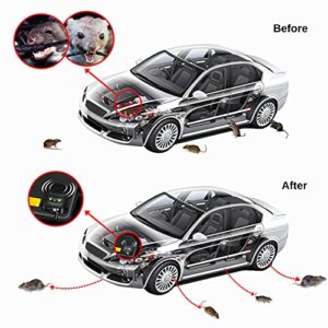 Loraffe Ultrasonic Rodent Repellers Bundle, Under Hood Animal Repeller, Plug in Rodent Repeller, Vehicle and Garage Rodent Defense, Pest Control