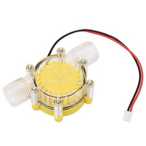 Oumefar Micro Water Turbine Generator DC Manual Small Hydroelectric Male Thread Water Power Hydropower Yellow Power Generation Device DC Water Flow Pump (80V )