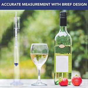 Circrane 0-200 Proof & Tralle Alcohol Hydrometer, Accurate Tester for Liquor, Distilling Moonshine Alcoholmeter