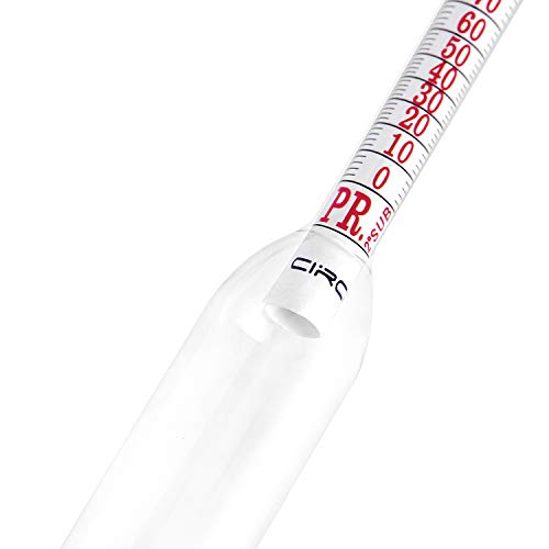 Circrane 0-200 Proof & Tralle Alcohol Hydrometer, Accurate Tester for Liquor, Distilling Moonshine Alcoholmeter