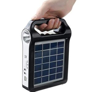 JAY-LONG Portable Solar Generator USB Charger 6V 9W Solar Panel Power Storage Generator Home System Kit Rechargeable