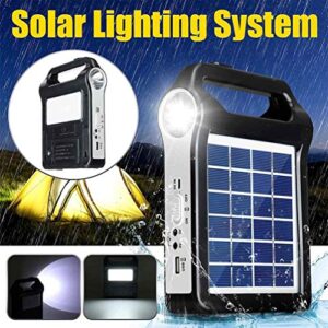 JAY-LONG Portable Solar Generator USB Charger 6V 9W Solar Panel Power Storage Generator Home System Kit Rechargeable