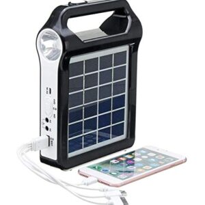 JAY-LONG Portable Solar Generator USB Charger 6V 9W Solar Panel Power Storage Generator Home System Kit Rechargeable