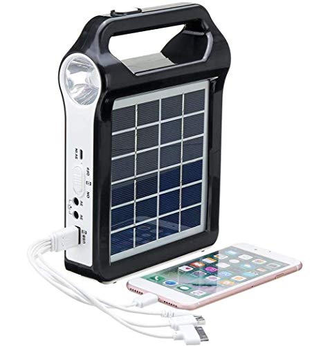 JAY-LONG Portable Solar Generator USB Charger 6V 9W Solar Panel Power Storage Generator Home System Kit Rechargeable