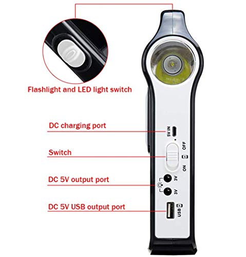 JAY-LONG Portable Solar Generator USB Charger 6V 9W Solar Panel Power Storage Generator Home System Kit Rechargeable