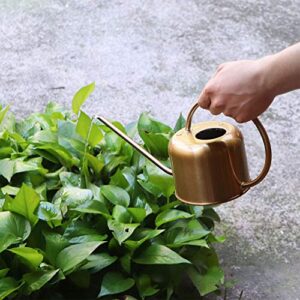 Peonyfun Long Spout Watering Can, Metal Watering Can Indoor Outdoor, Cute Watering Can for Flower Plant Bonsai, Copper Colored Watering Can, 40 oz