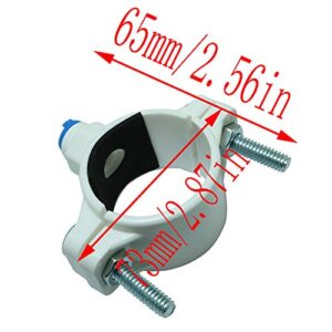 LQ Industrial 2pcs Drain Saddle Valve Clamp with 1/4" Quick Connect For RO System Water Filter (Dia. 40mm)