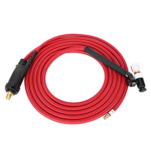 Welding Torch, NP17 TIG Torch 4 Meter TIG Welder Argon Arc Soldering Tool, 13.1ft Red Red Portable Lightweight TIG Welding Torch