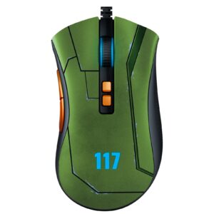 razer deathadder v2 gaming mouse: 20k dpi optical sensor - fastest gaming mouse switch - chroma rgb lighting - 8 programmable buttons - ergonomic shape - halo infinite edition