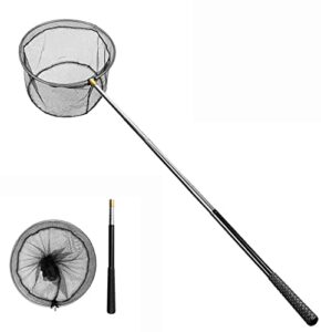 mingjieus pool skimmer net with stainless steel telescopic pole,58" extendable leaf skimmer pool rake pool nets for cleaning above ground inground swimming pool, pond,spas,hot tub