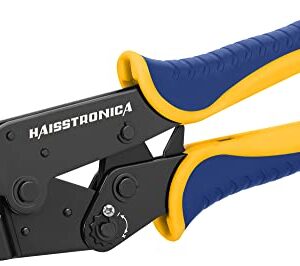 haisstronica Crimping Tool for Insulated Electrical Wire Connectors-AWG 22-10 Ratchet Crimper Tools-Racheting Wire Crimping Tools-Available for Insulated Connectors and Wire Terminal HS-9327