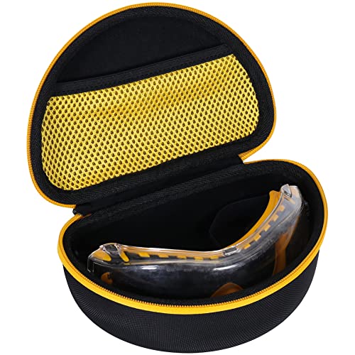 khanka Hard Case replacement for DEWALT DPG82-11/DPG82-21 Concealer Clear Anti-Fog Dual Mold Safety (yellow)