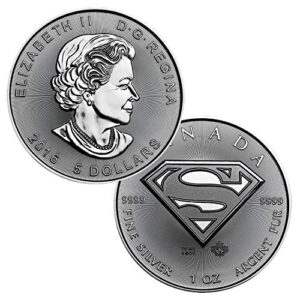 2016 canadian maple leaf - super-man design $5 brilliant uncirculated