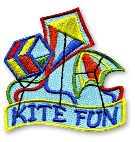 cub girl boy kite fun embroidered iron-on fun patch crests badge scout guides