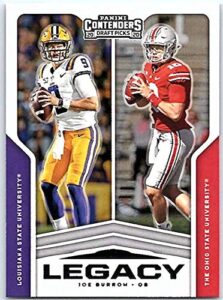 2020 panini contenders draft legacy #16 joe burrow rc rookie lsu tigers/ohio state buckeyes football trading card