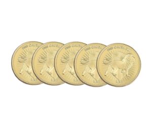 continental gold coin collecting metal coin (5 pcs)