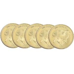 Continental Gold Coin Collecting Metal Coin (5 pcs)