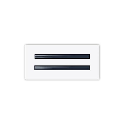 BUILDMART - 10x4 Modern AC Vent Cover - Decorative White Air Vent - Standard Linear Slot Diffuser - Register Grille for Ceiling, Walls & Floors - Texas Buildmart