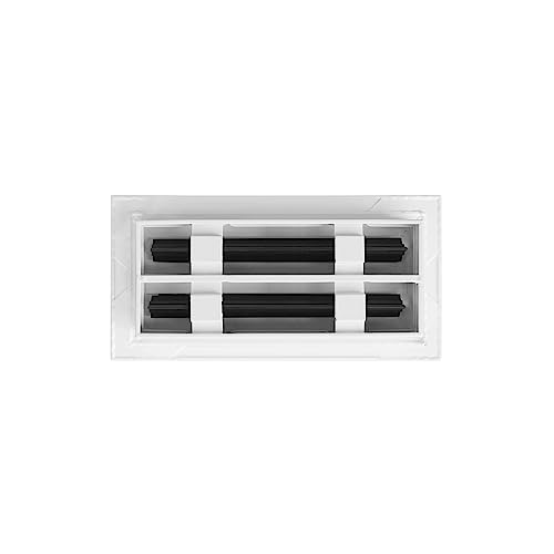 BUILDMART - 10x4 Modern AC Vent Cover - Decorative White Air Vent - Standard Linear Slot Diffuser - Register Grille for Ceiling, Walls & Floors - Texas Buildmart