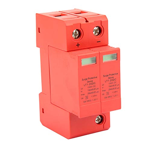 DC 1000V 2P House Protector 10-20KA Low-Voltage Arrester Device Flame Retardant Din Rail Protection Device for Lightning Protection