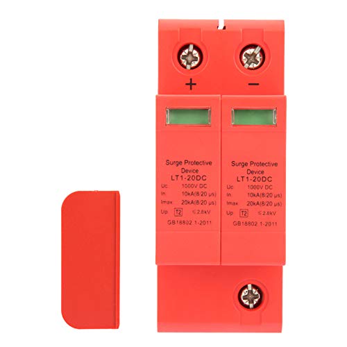 DC 1000V 2P House Protector 10-20KA Low-Voltage Arrester Device Flame Retardant Din Rail Protection Device for Lightning Protection